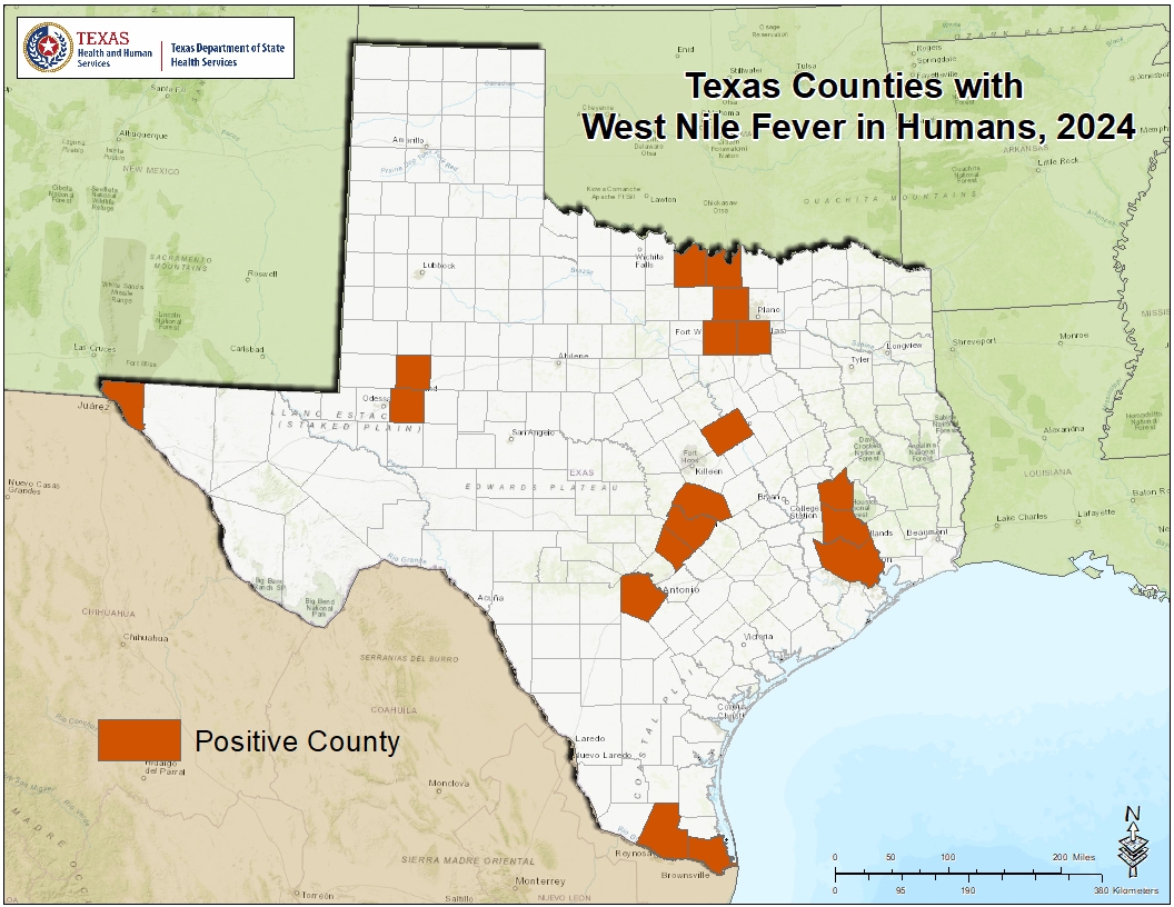 2024 Texas West Nile Virus Maps | Texas DSHS